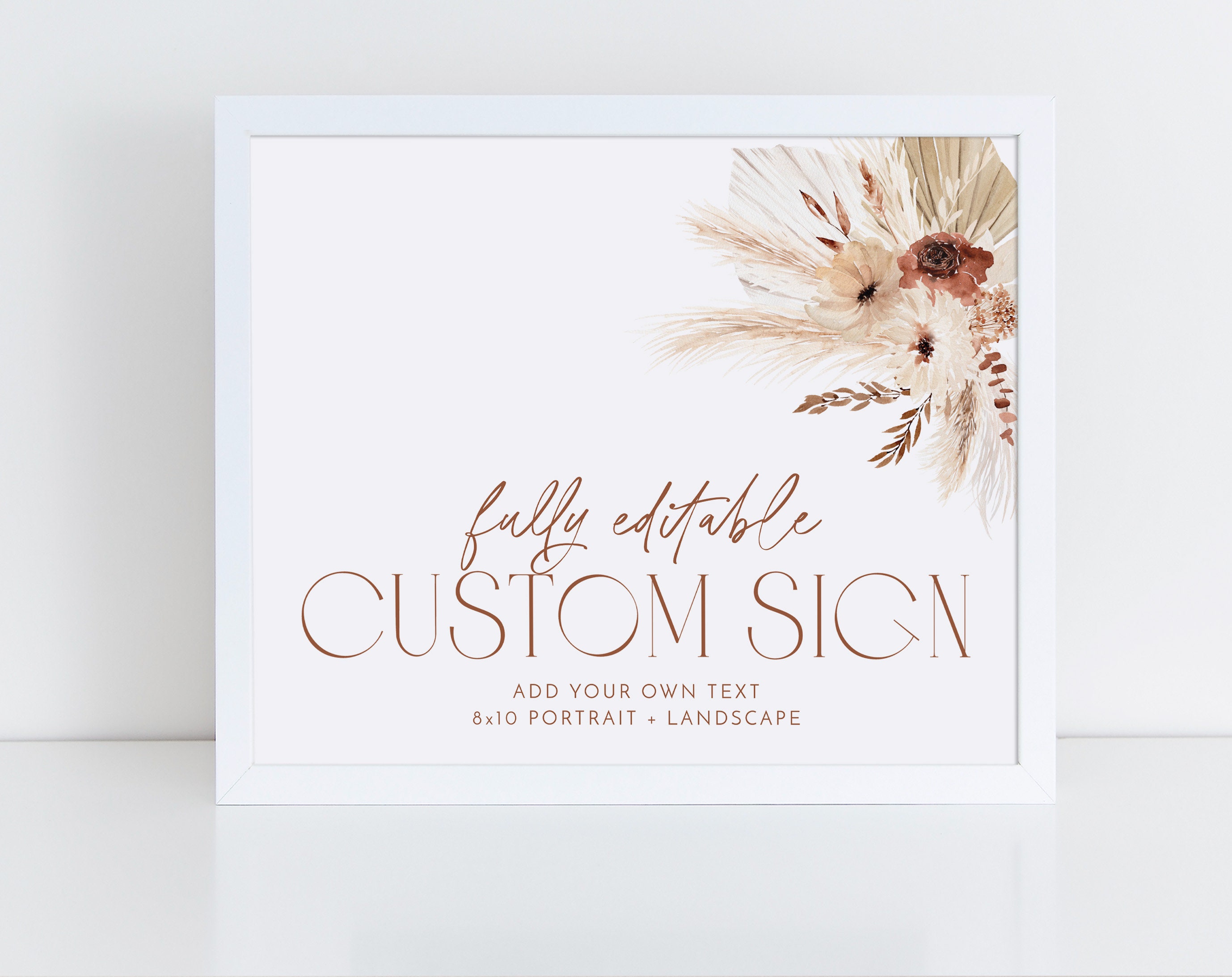 Editable Boho Bridal Shower Signs 8x10 Boho Signs Floral - Etsy