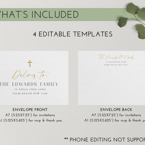 Envelope Addressing Template Baptism Envelope Address | Etsy
