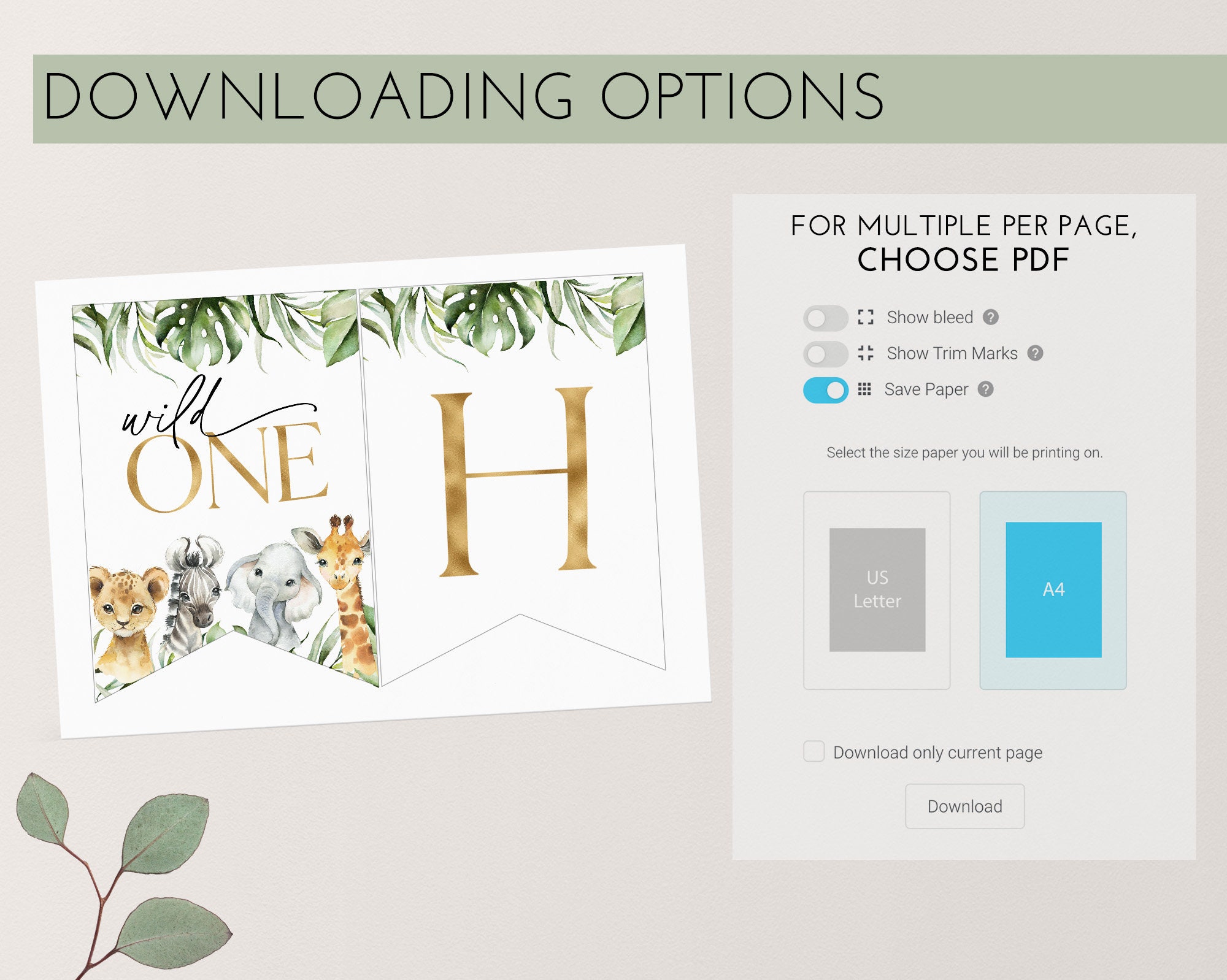 Wild One Birthday Banner Happy Birthday Banner Printable - Etsy Australia