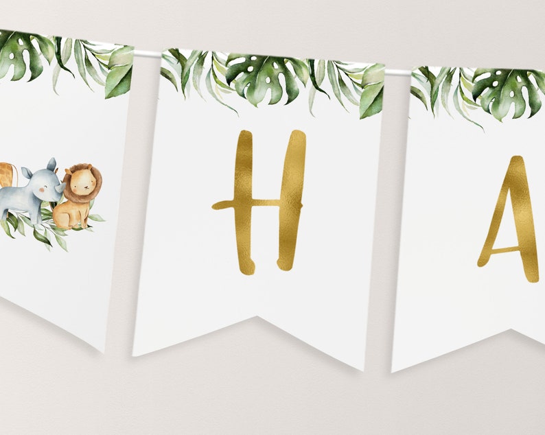 Happy Birthday Banner Printable, Happy 1st Birthday Banner, First ...