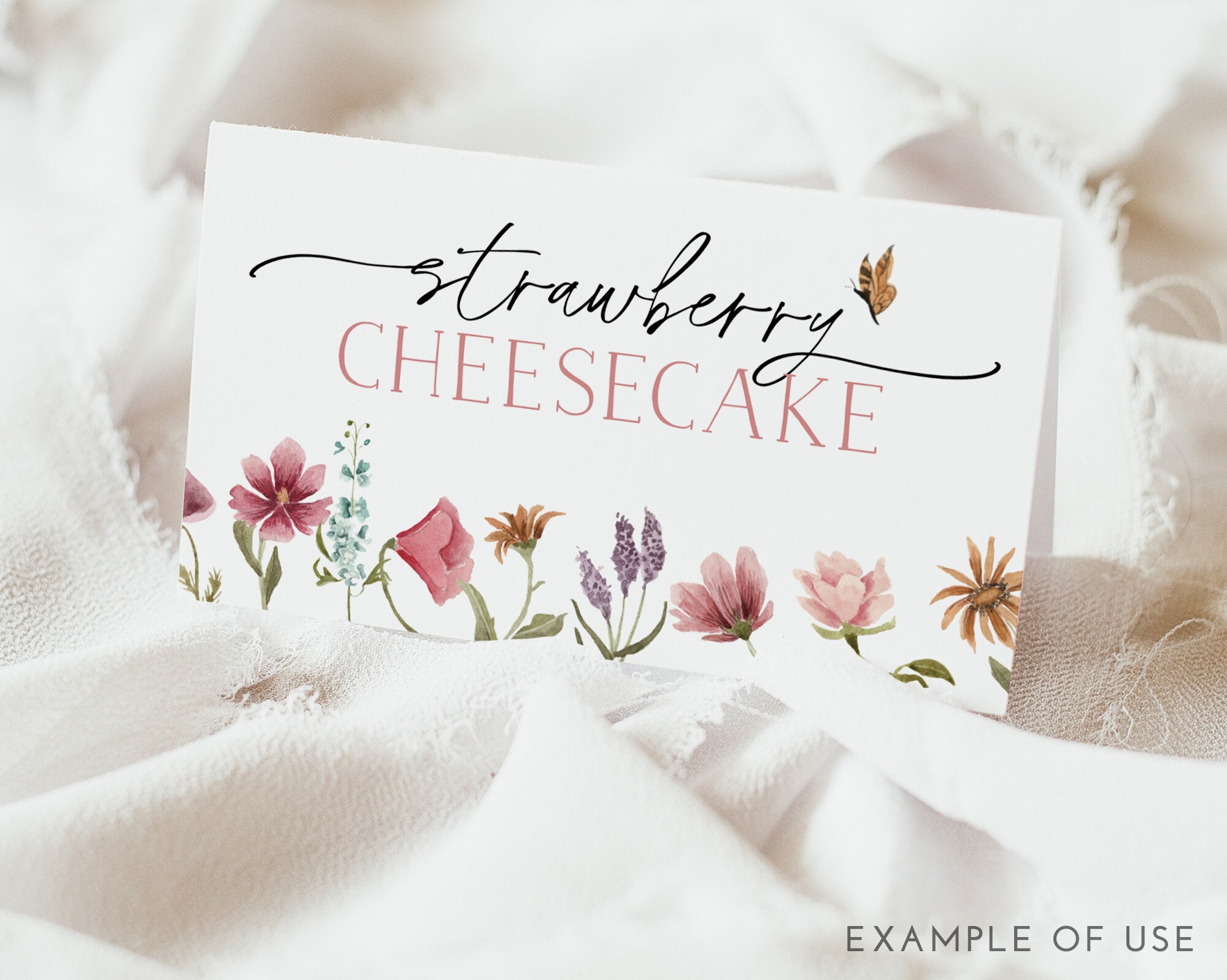 Wildflower Food Labels Flower Birthday Food Label Cards Food | Etsy