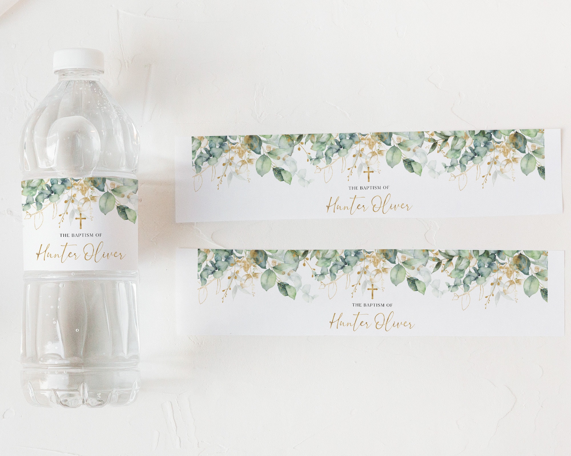 Baptism Water Bottle Label Christening Water Label Printable - Etsy