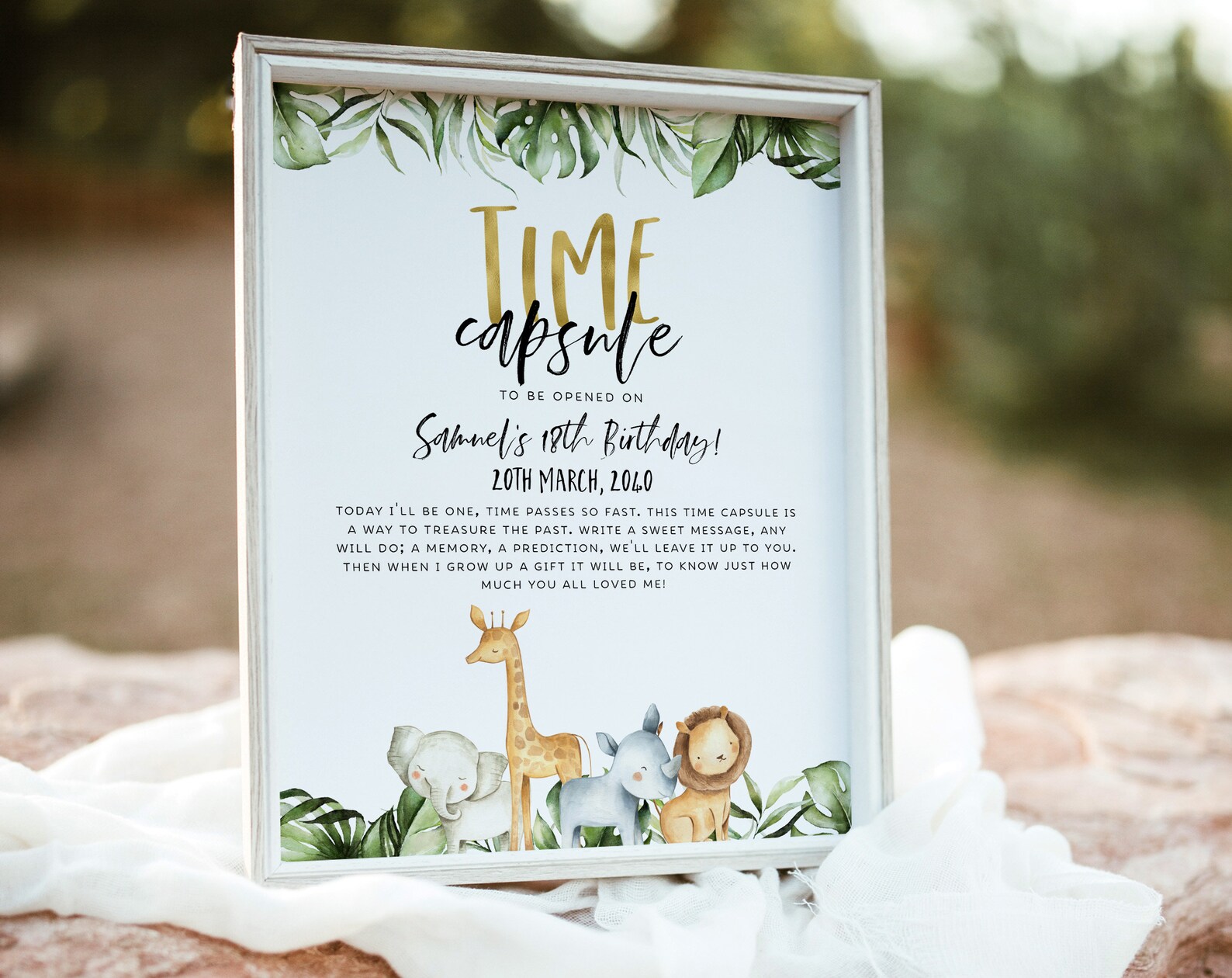 Time Capsule First Birthday 1st Birthday Time Capsule Sign | Etsy