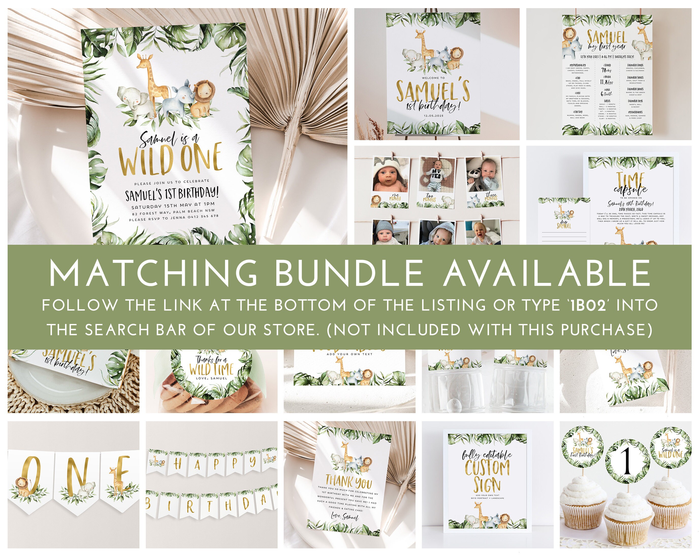 Wild One Food Labels Safari Food Label Card Food Tent Card - Etsy