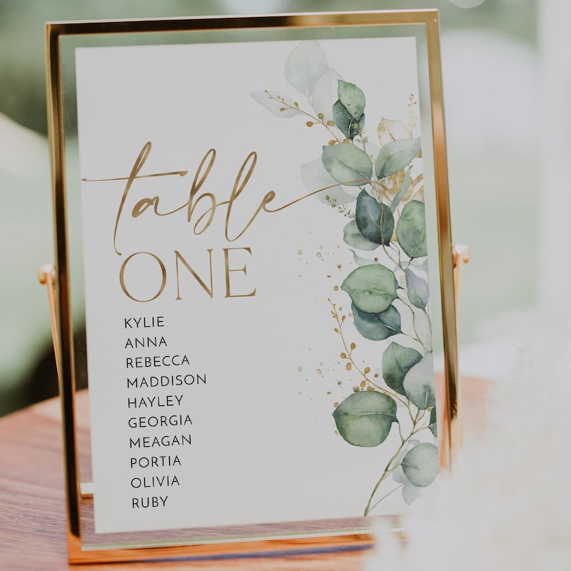 Gold Table Number - Etsy