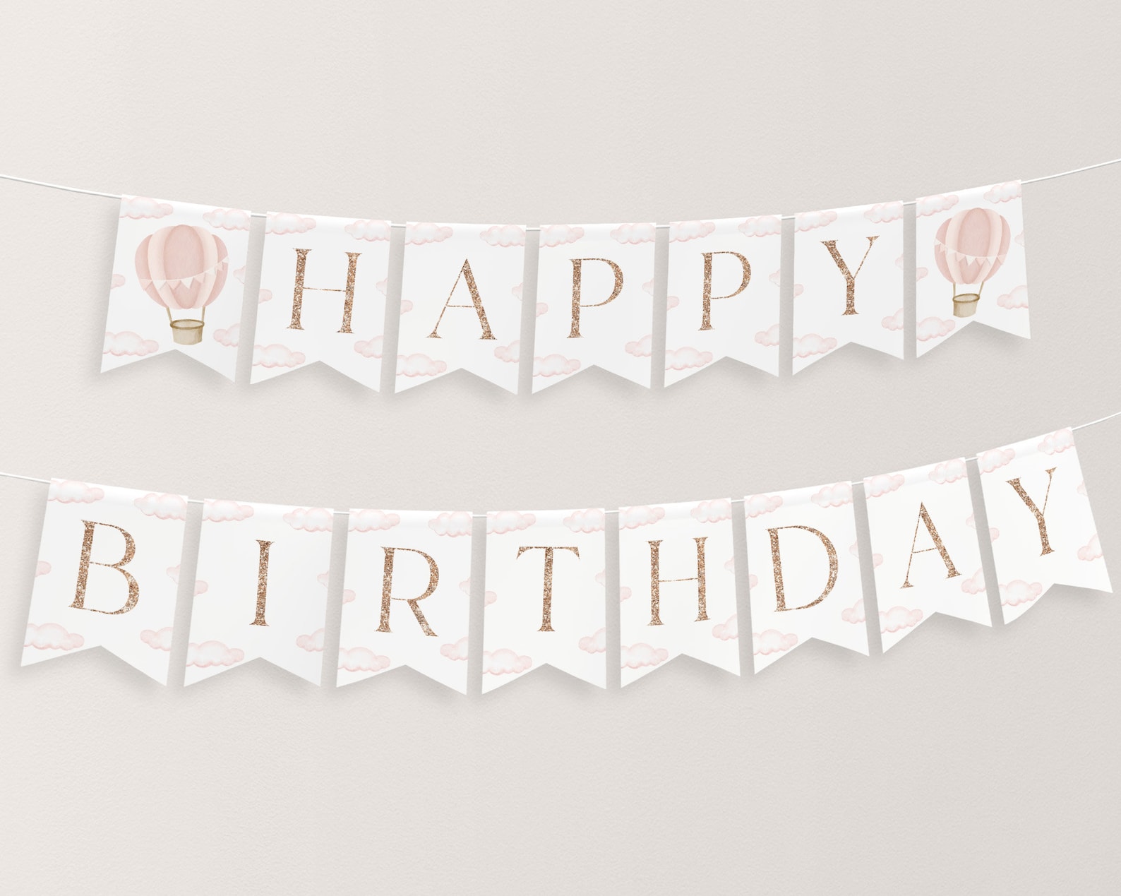 Happy Birthday Banner Printable Happy 1st Birthday Banner | Etsy