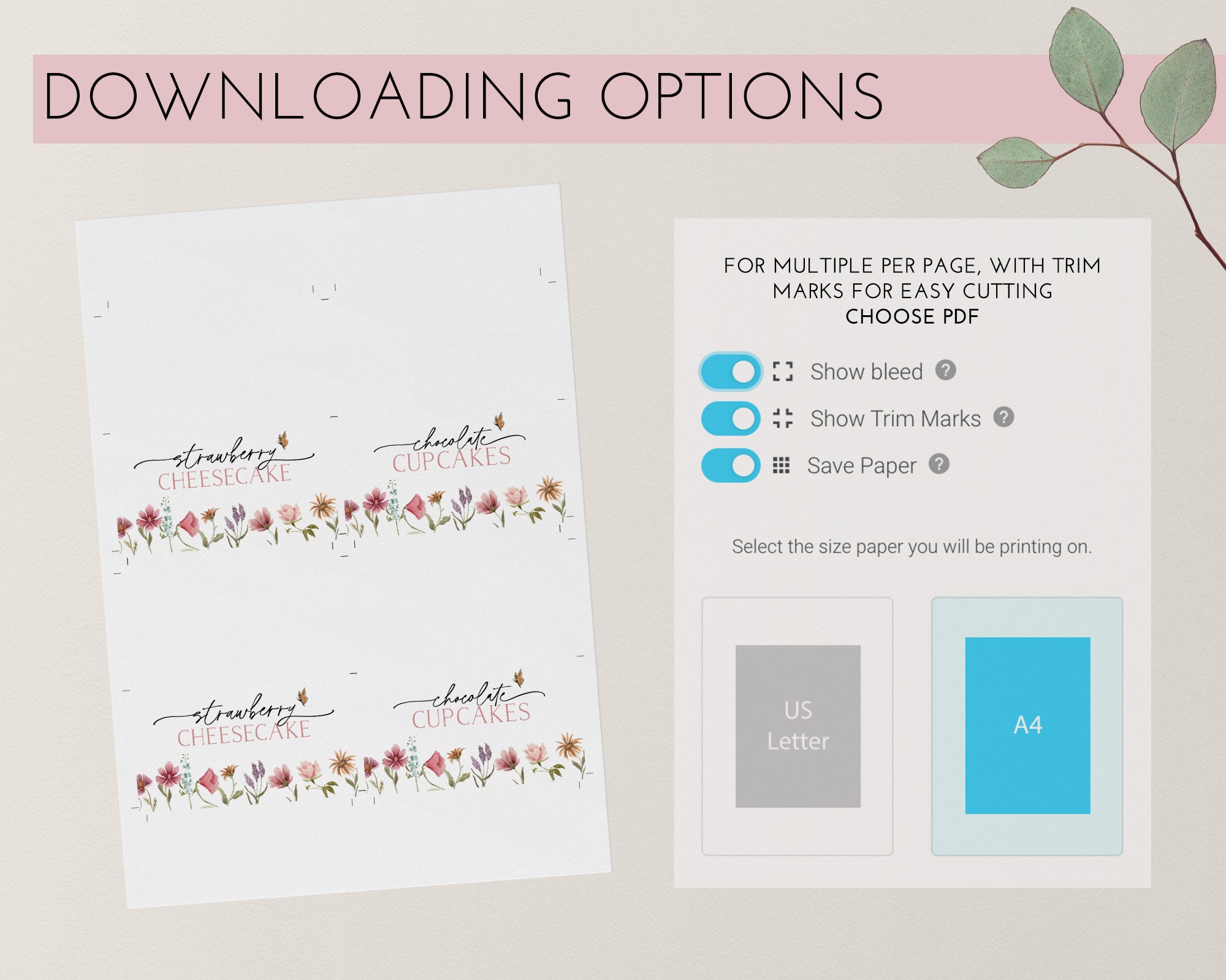 Wildflower Food Labels, Flower Birthday Food Label Cards, Food Tent ...