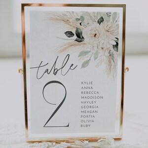 Boho Table Numbers, Bridal Shower Table Numbers, Boho Table Numbers ...