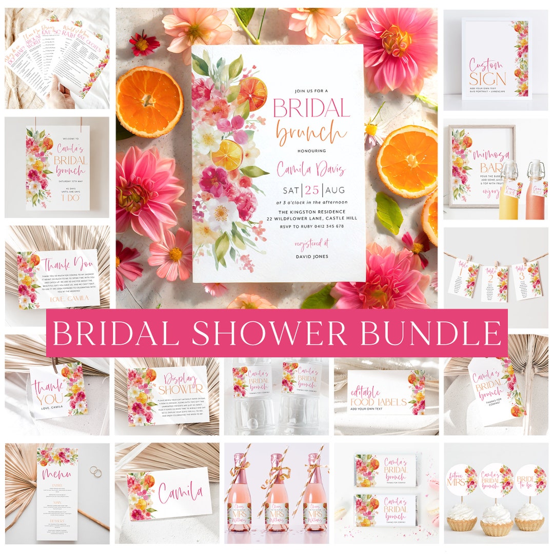 Citrus Bridal Shower Bundle, Main Squeeze Bridal Shower Invitation ...