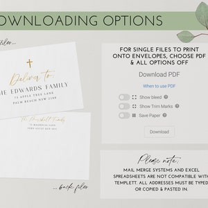 Envelope Addressing Template Baptism Envelope Address | Etsy
