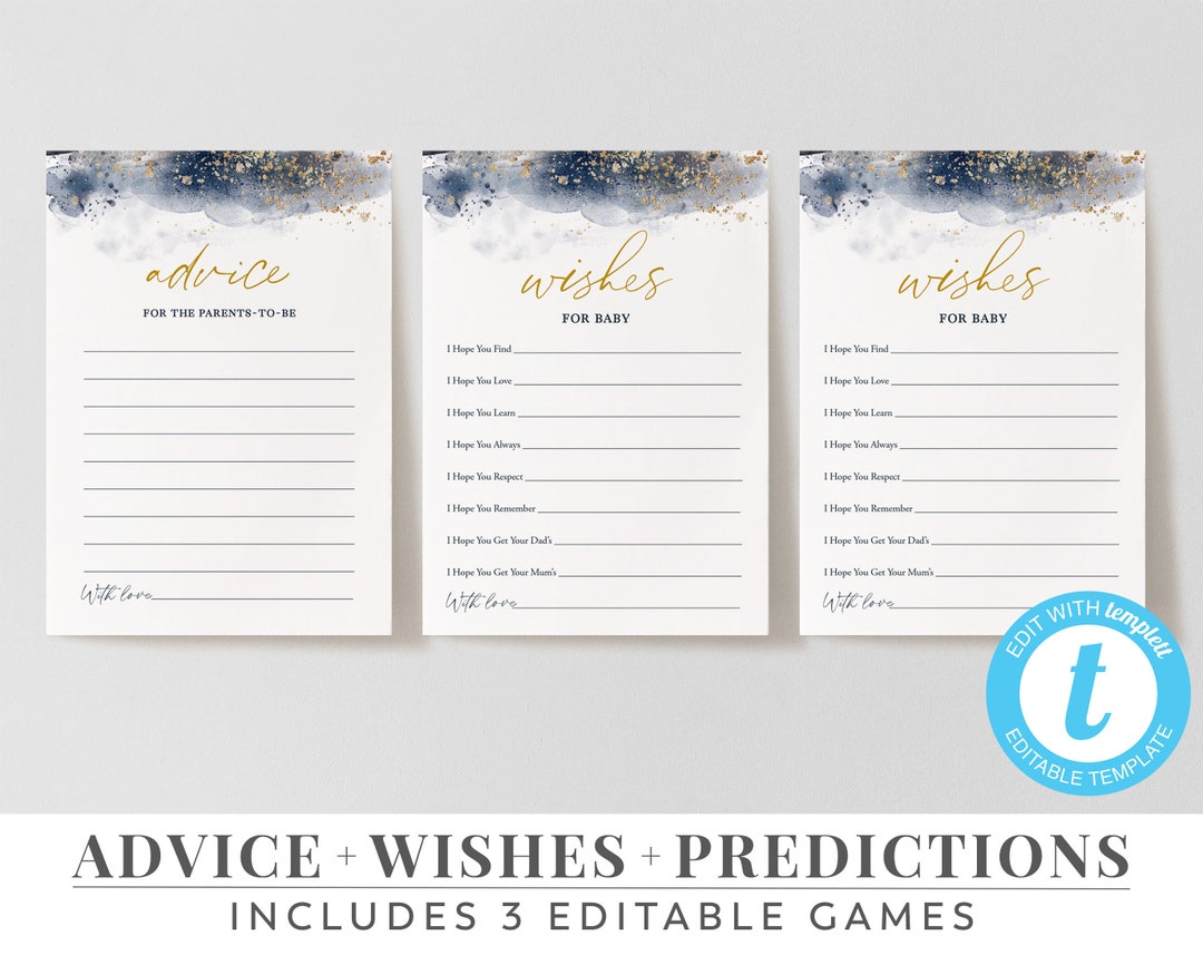 Baby Shower Games, Printable Baby Shower Boy, Games Pack, Baby Advice ...