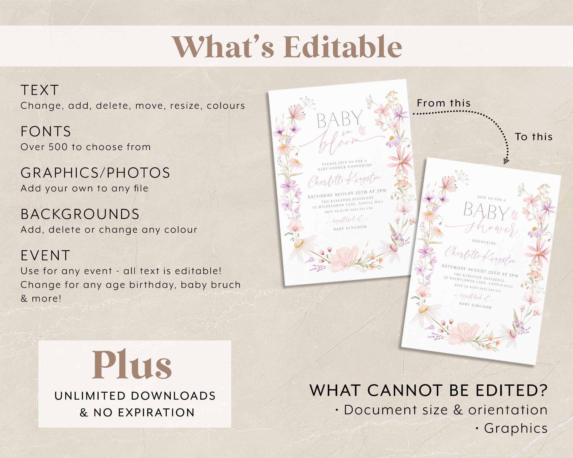 Wildflower Baby Shower Games, Baby in Bloom Games, Floral Baby Shower ...