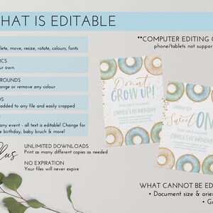 Donut Food Labels, Donut Birthday Food Label Card, Food Tent Card ...