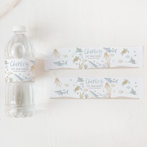 Under the Sea Water Bottle Label, Oneder the Sea Water Labels ...