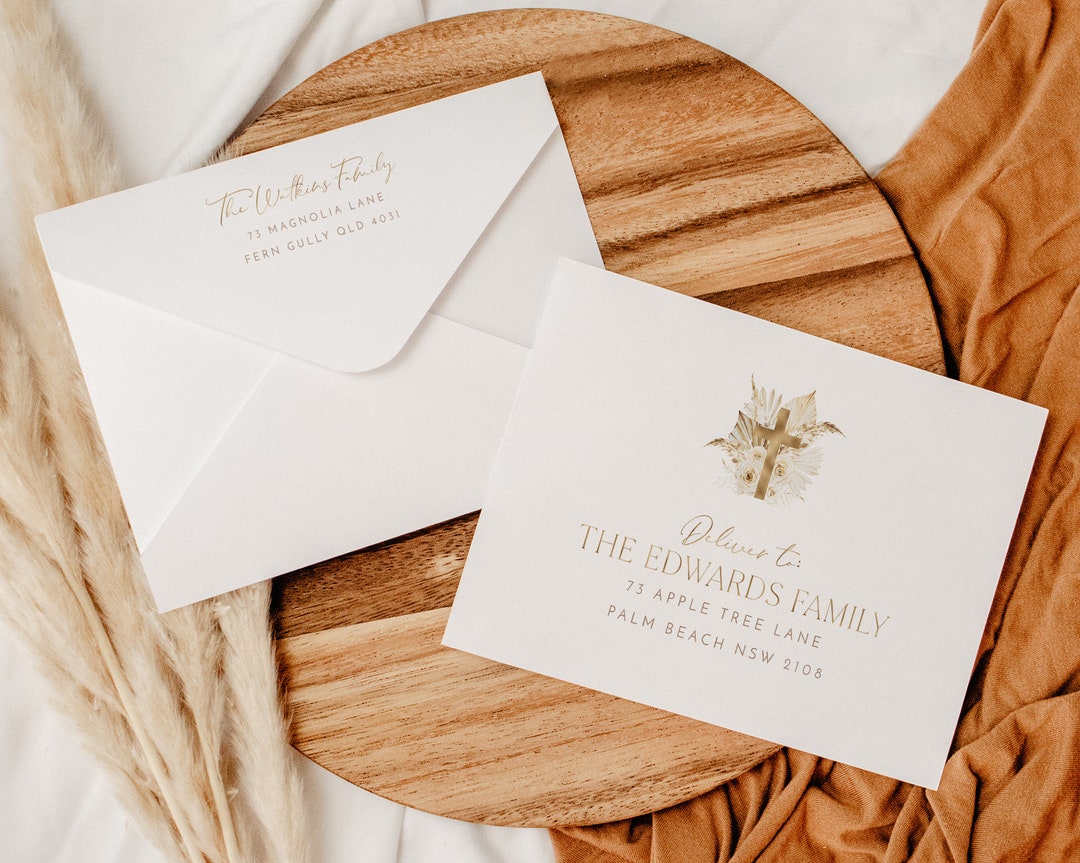 Envelope Addressing Template, Baptism Envelope Address Template ...