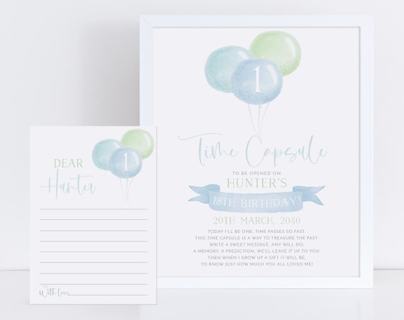 Time Capsule First Birthday 1st Birthday Time Capsule Sign | Etsy