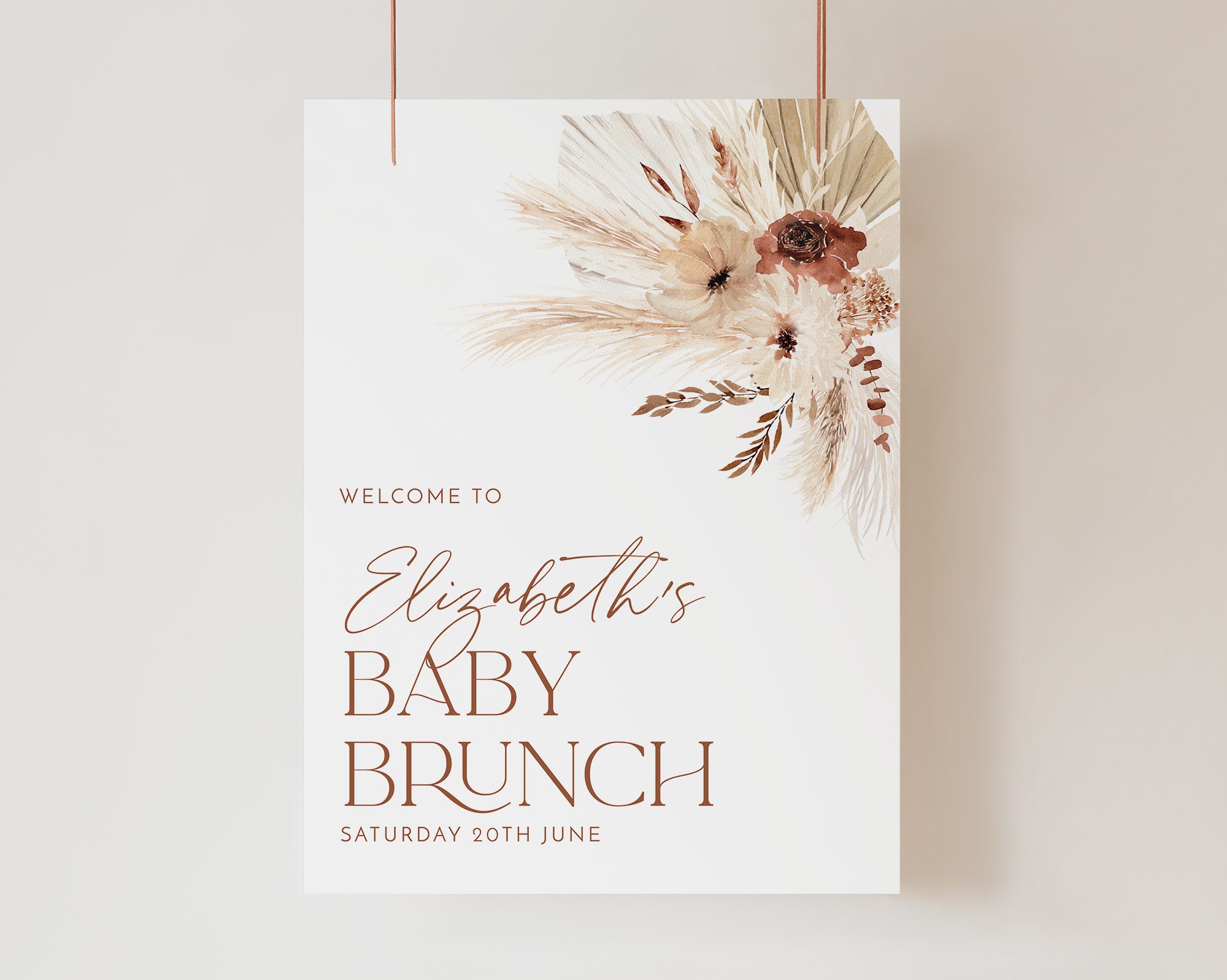 Boho Welcome Sign Boho Baby Shower Welcome Sign Boho Flower | Etsy