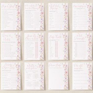 Wildflower Baby Shower Games, Baby in Bloom Games, Floral Baby Shower ...