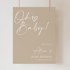Neutral Welcome Sign Printable, Baby Shower Welcome Sign, Gender ...