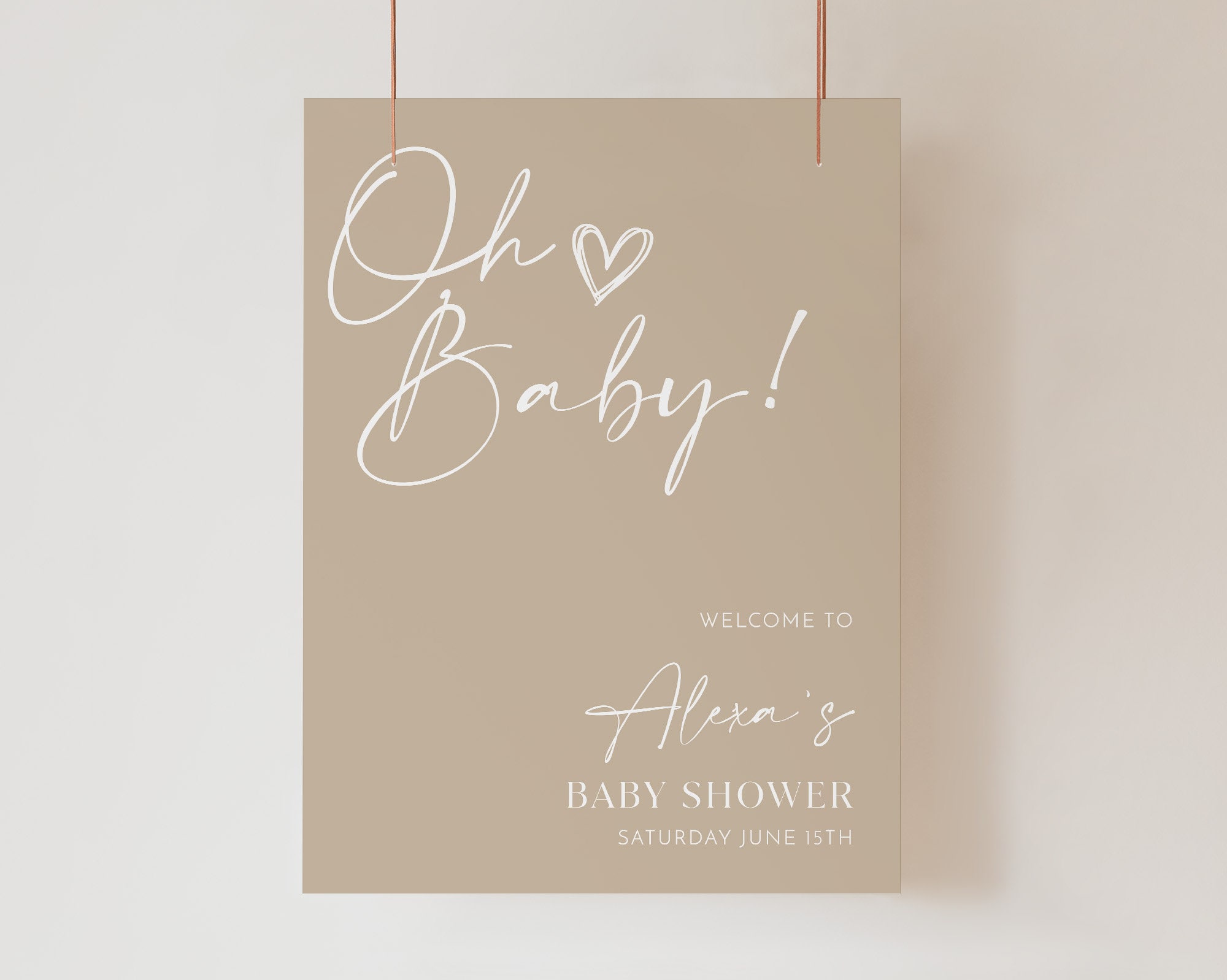 Neutral Welcome Sign Printable, Baby Shower Welcome Sign, Gender ...