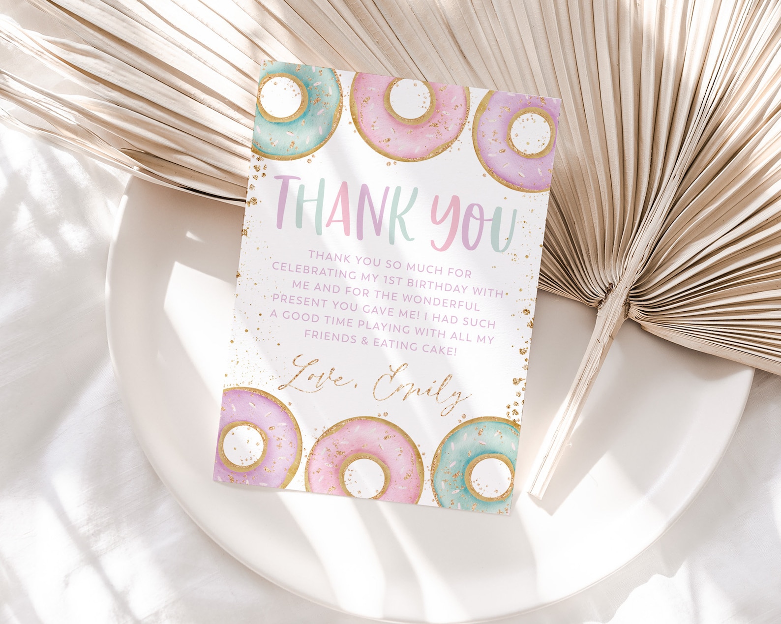 Donut Thank You Card Template Printable Thank You Card Donut - Etsy