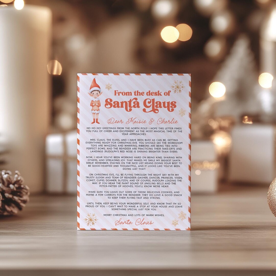 Letter From Santa Claus Printable Editable Official Letter From the ...