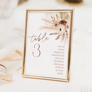 Boho Table Numbers, Bridal Shower Table Numbers, Boho Table Numbers ...