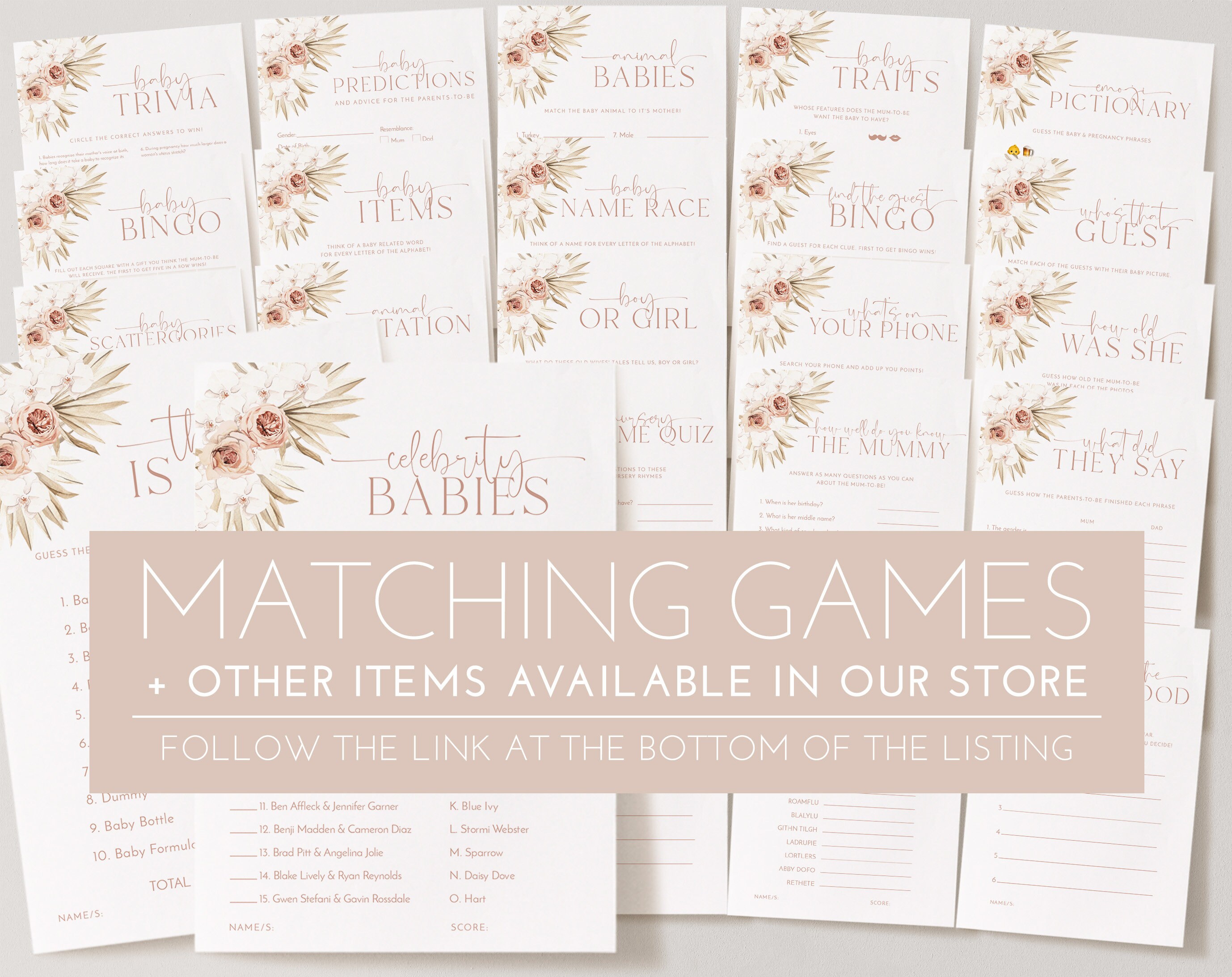 Baby Shower Food Labels Boho Food Label Card Food Tent | Etsy