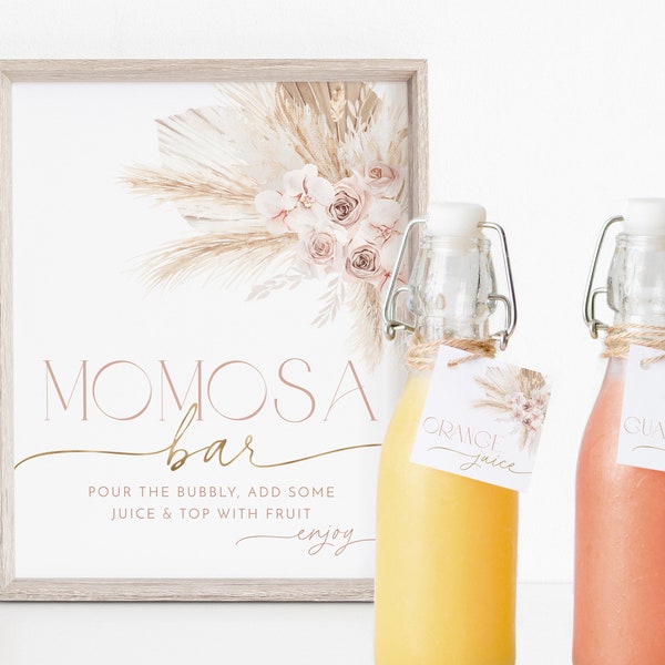 Mimosa Bar Labels - Etsy