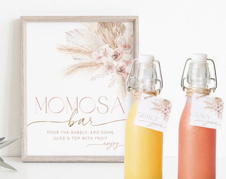 Boho Mimosa Bar Sign Momosa Bar Sign Mumosa Bar Sign Juice - Etsy