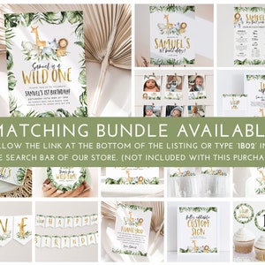 Wild One High Chair Banner Printable, 1st Birthday Banner for High ...