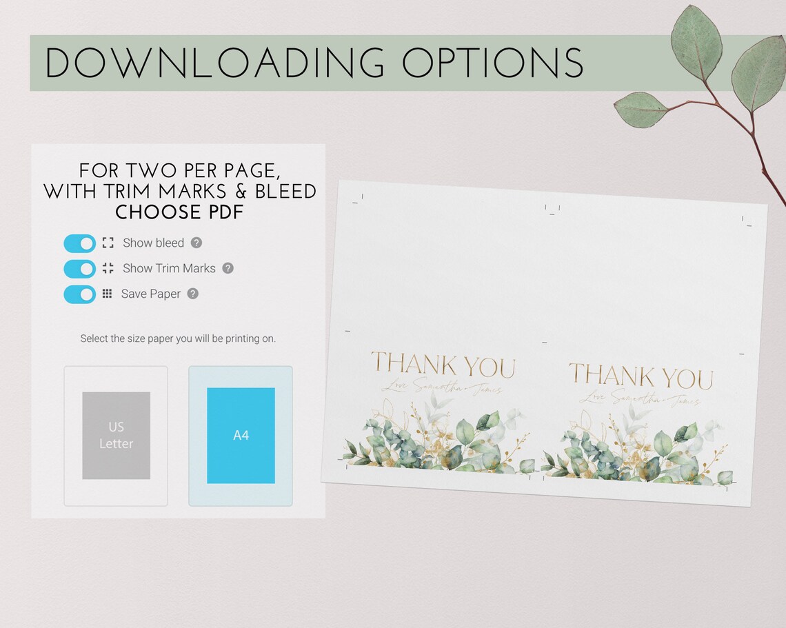 Thank You Card Template Printable Thank You Card Baby Shower - Etsy