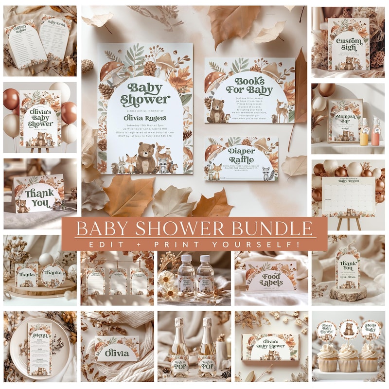 Woodland Baby Shower - Etsy