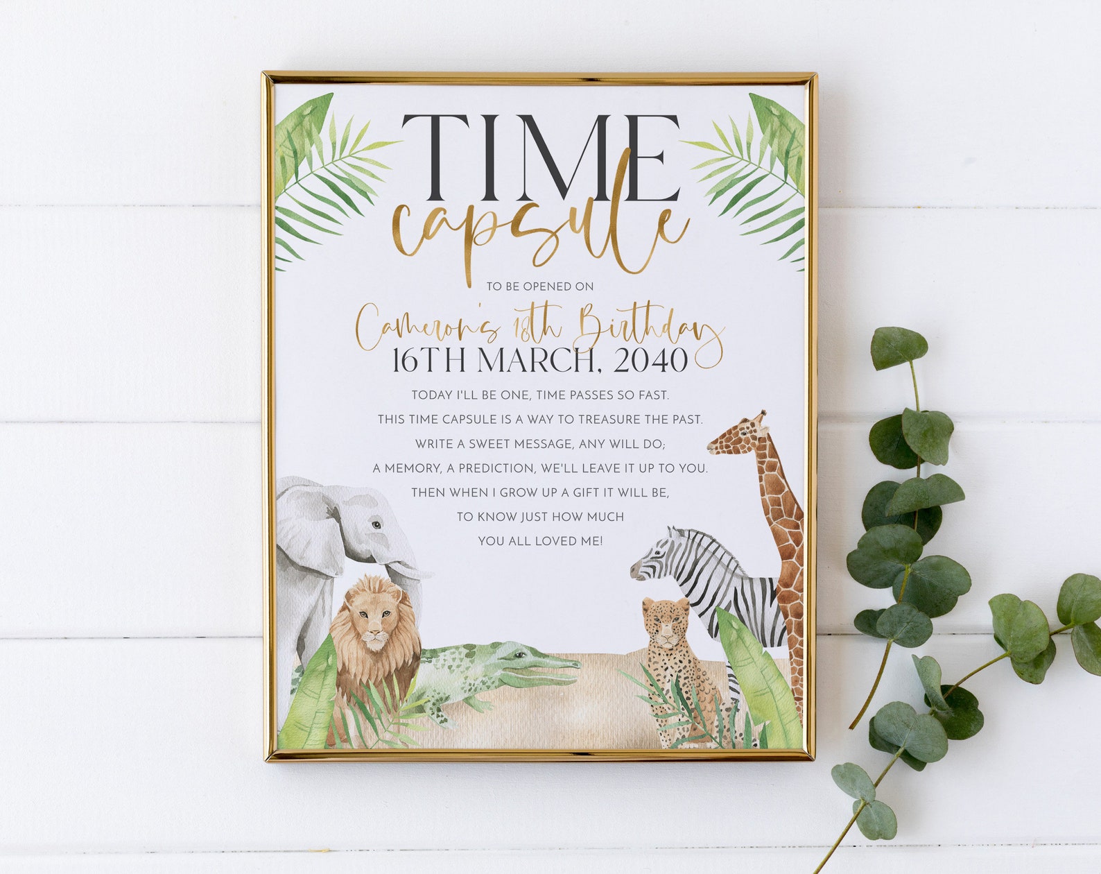 Time Capsule First Birthday 1st Birthday Time Capsule Sign - Etsy