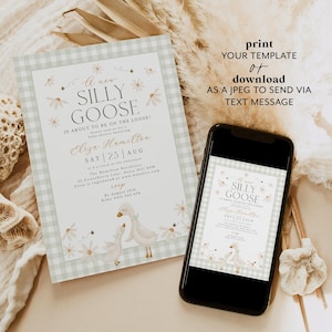 Silly Goose Baby Shower Invitation, Gender Neutral Baby Shower Invite ...