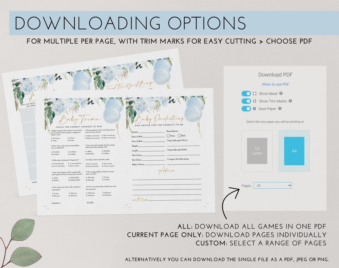 Baby Shower Games Boy Baby Shower Editable Games Printable - Etsy