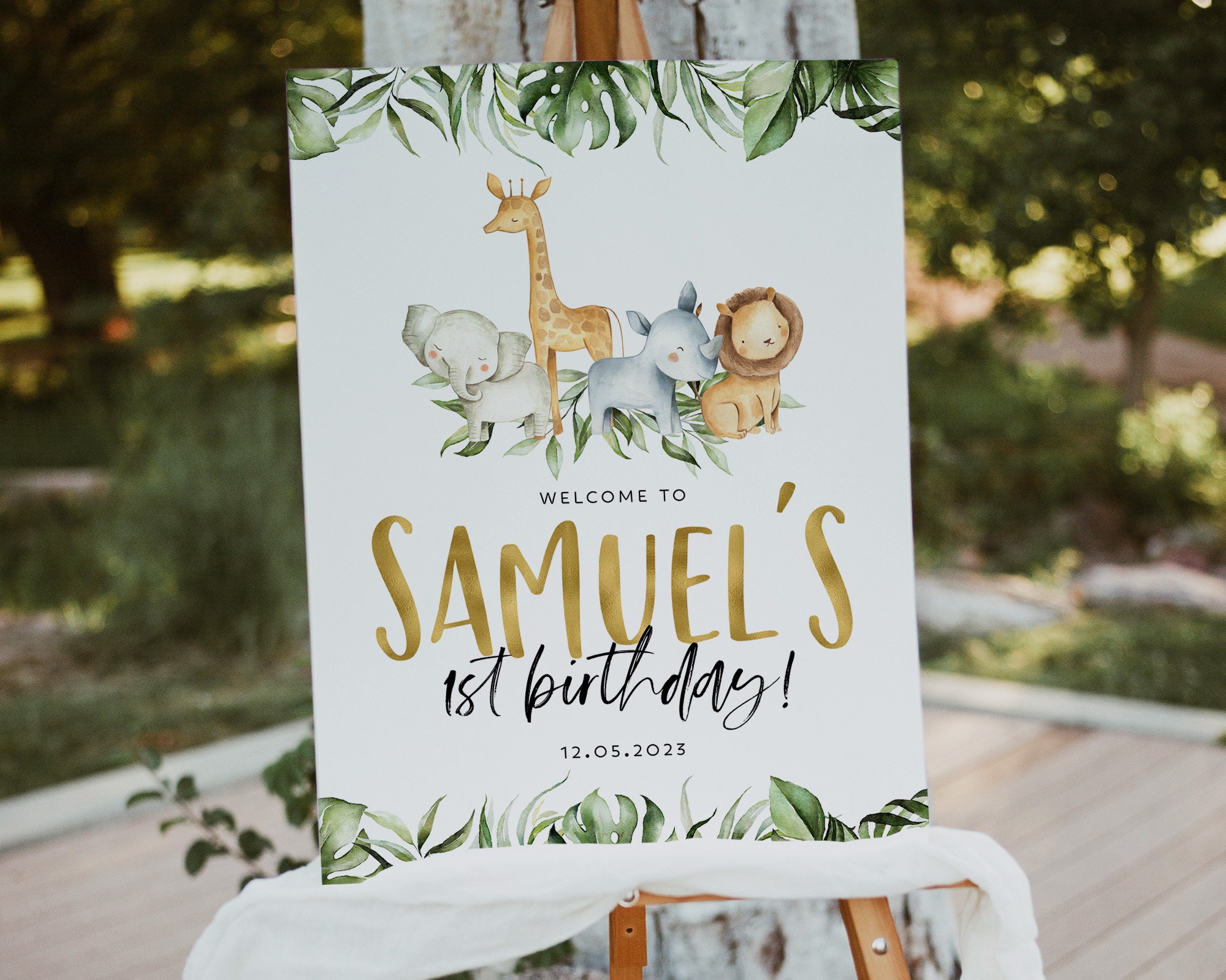 1st Birthday Welcome Sign Wild One Welcome Sign Baby First - Etsy