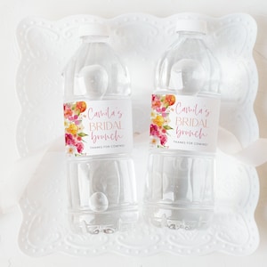 Citrus Water Bottle Label, Main Squeeze Bridal Shower Water Label ...
