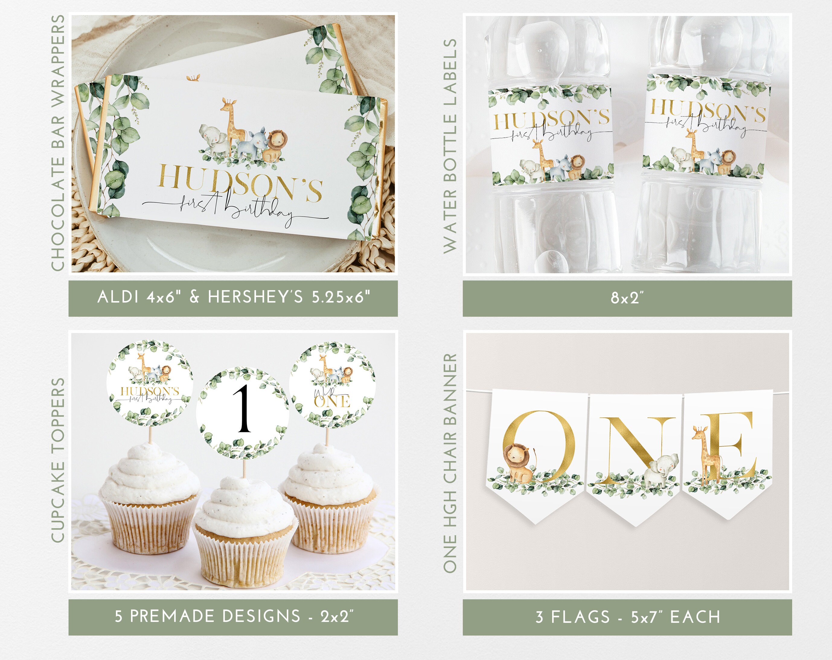 Wild One 1st Birthday Invitation Bundle Printable Wild One - Etsy Australia