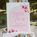 Pink Bridal Shower Welcome Sign Printable, Miss to Mrs Welcome Sign ...