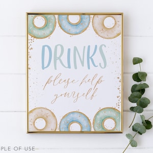 Donut Editable Sign, Custom 8x10 Sign, Printable Donut Sign 8x10 ...