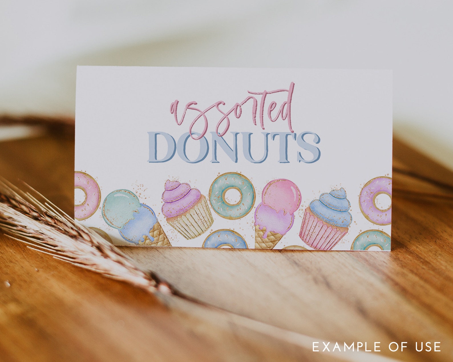 Sweet One Food Labels, Candy Birthday Food Label Card, Food Tent Card ...