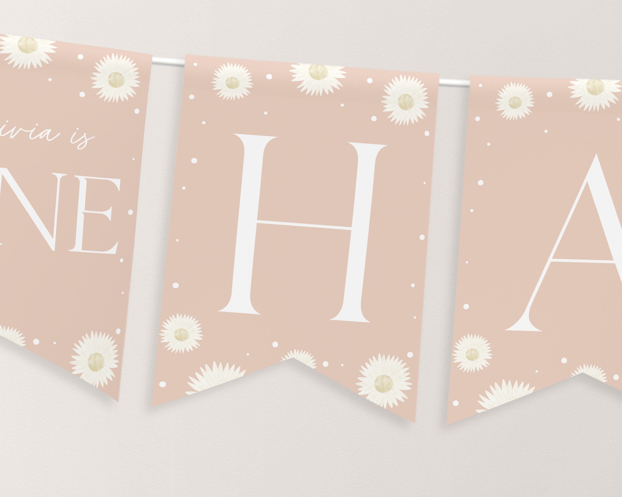 Daisy Birthday Banner Daisy Flower Happy Birthday Banner | Etsy