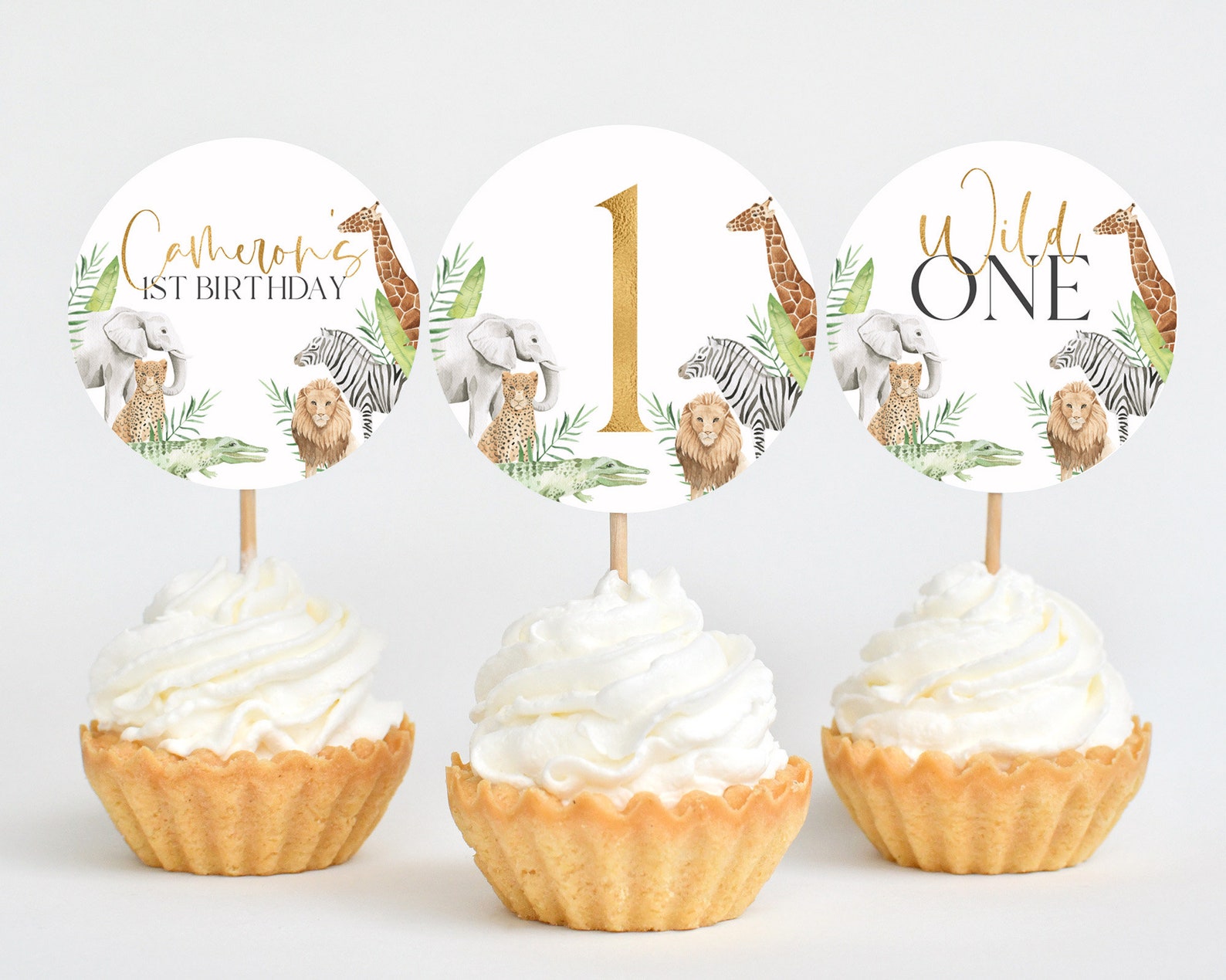 Wild One Cupcake Toppers Printable Cupcake Toppers Safari Etsy Wild One Cupcake Toppers Printable Cupcake Toppers Safari Etsy