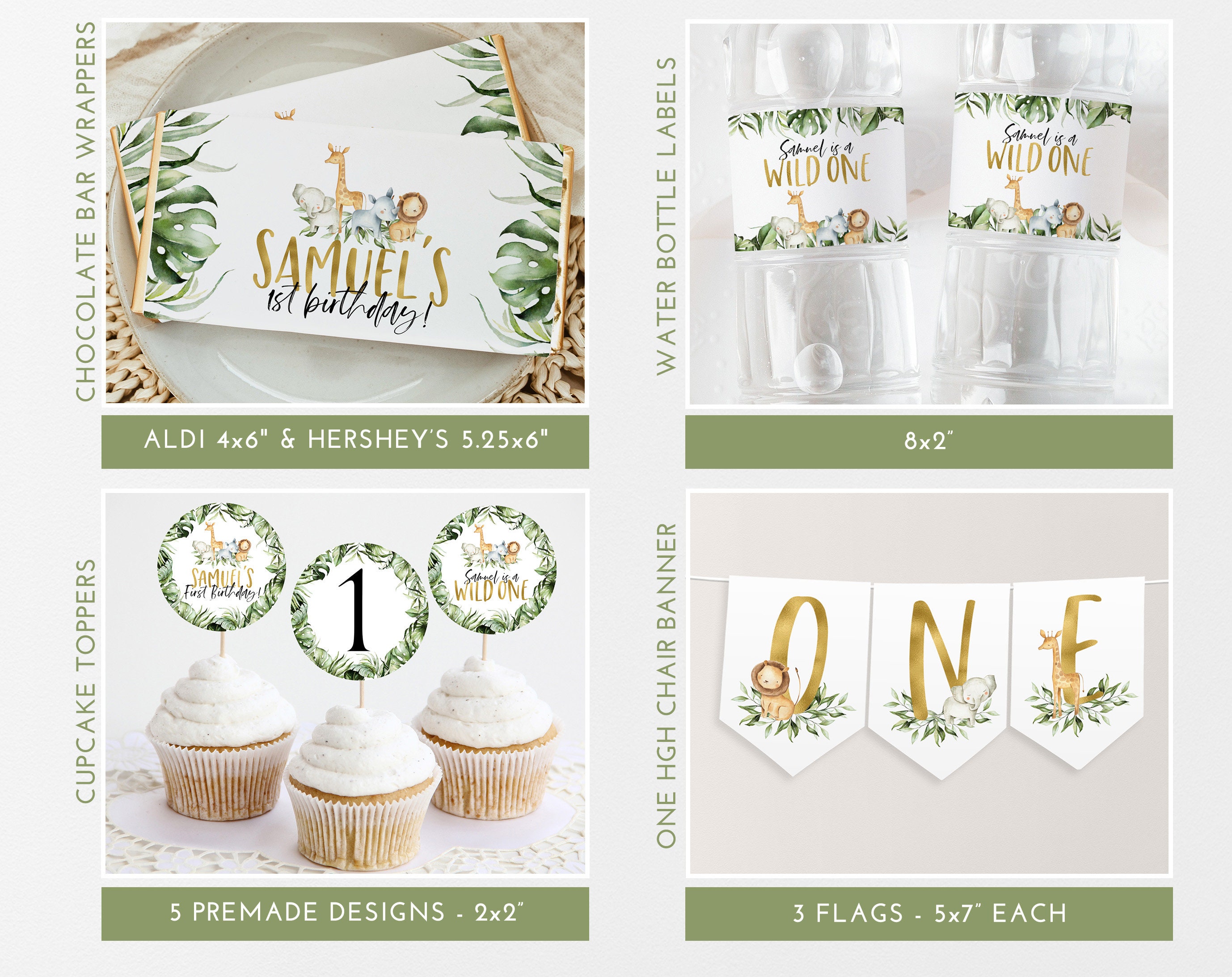 Wild One 1st Birthday Invitation Bundle Printable Wild One | Etsy Australia