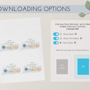 First Trip Around the Sun Food Labels, Space Food Label Card, Food Tent ...