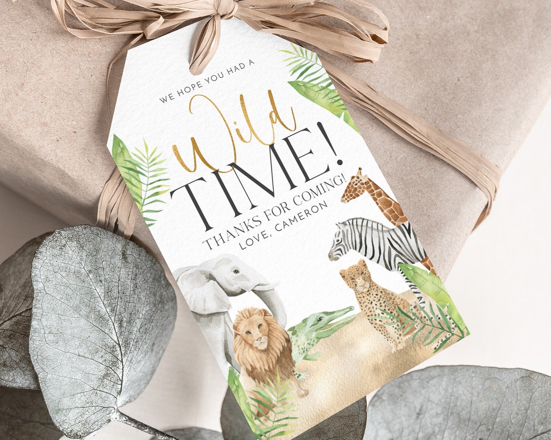 Wild One Favor Tags, Wild One Birthday Thank You Tags, Birthday Favor ...