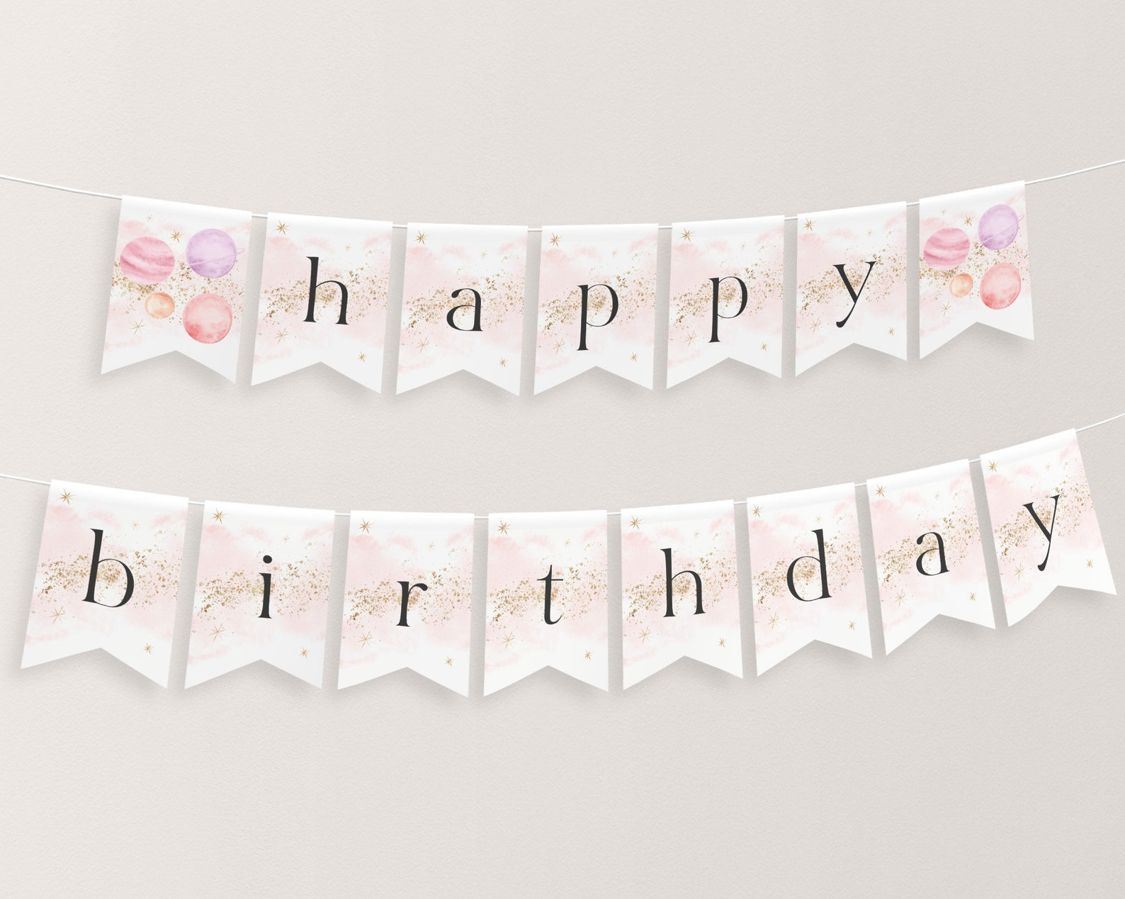 Happy Birthday Banner Printable Happy 1st Birthday Banner | Etsy
