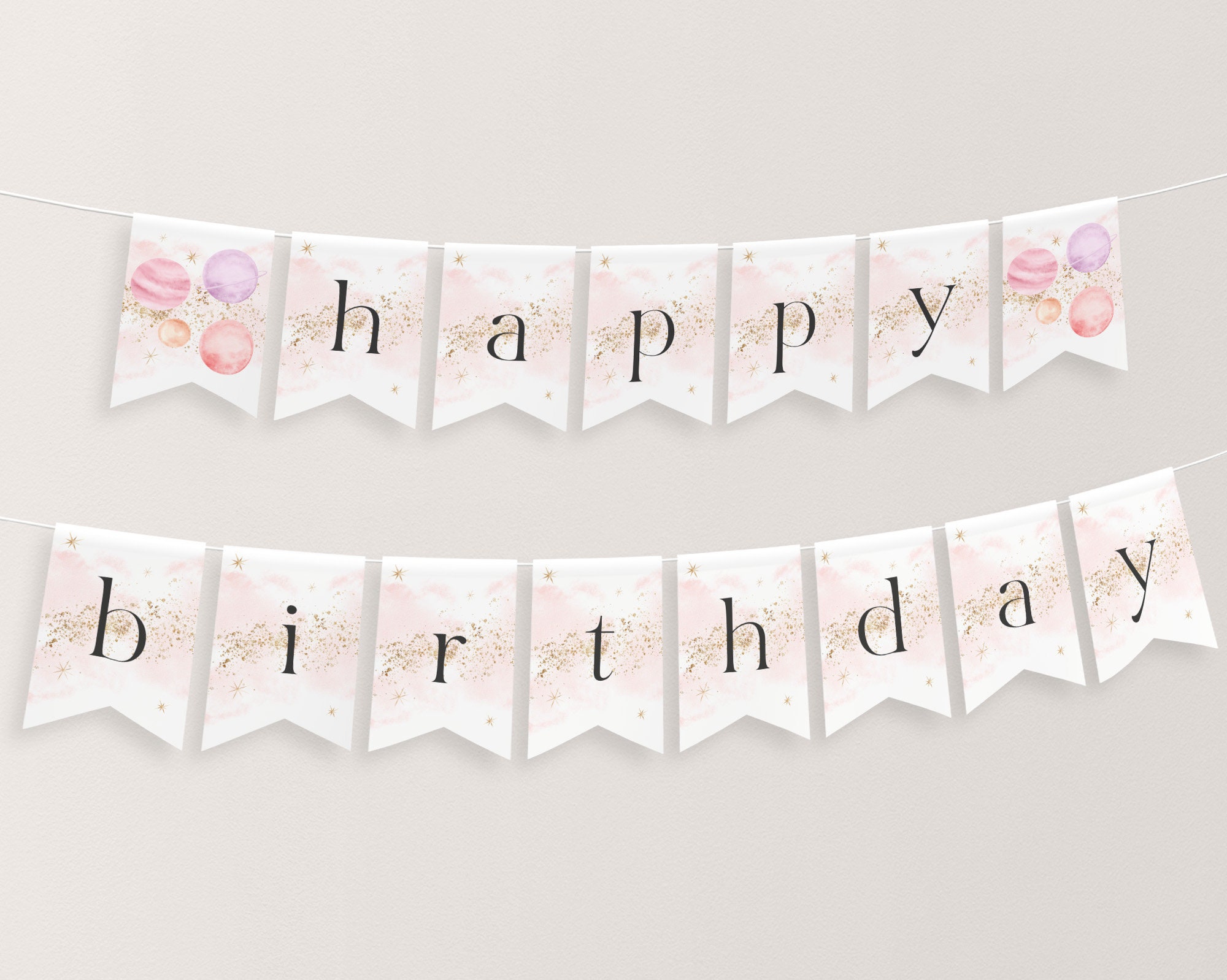 Happy Birthday Banner Printable Happy 1st Birthday Banner | Etsy