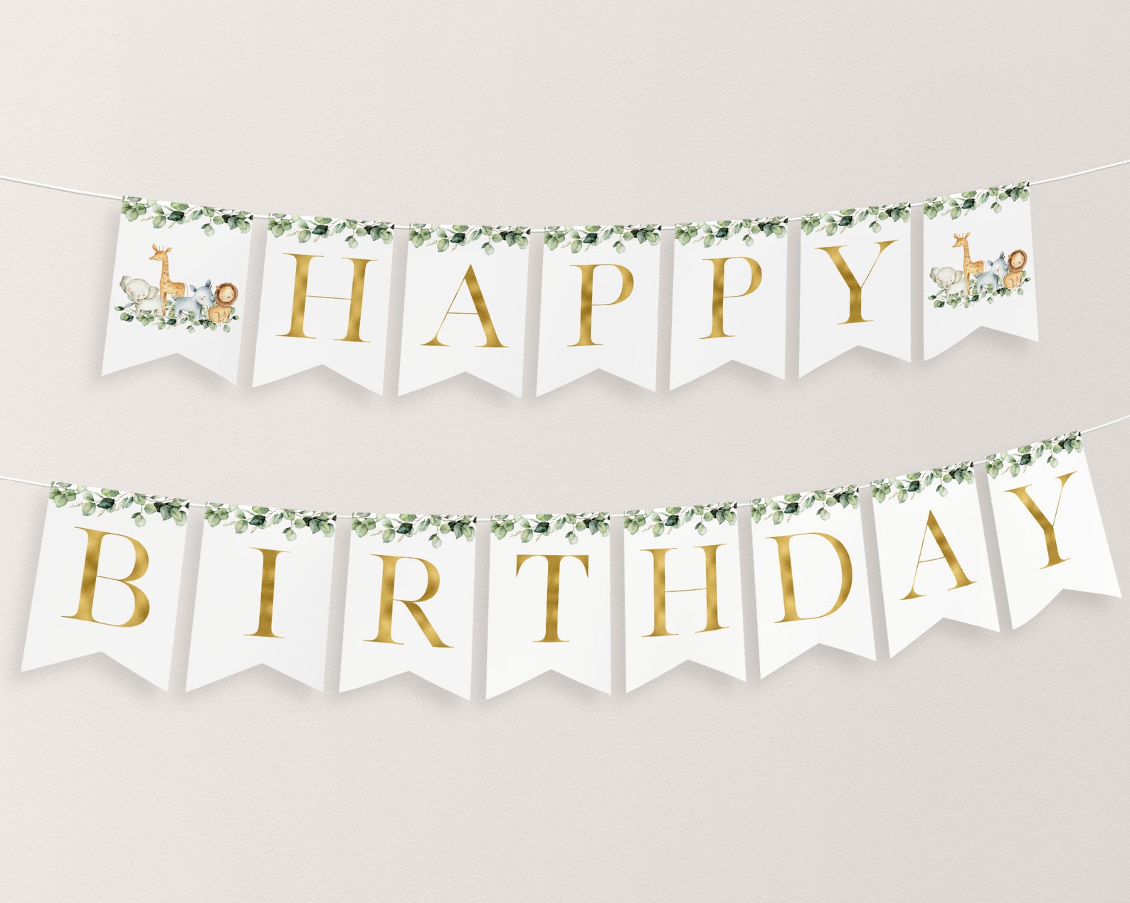 Happy Birthday Banner Printable, Happy 1st Birthday Banner, First ...